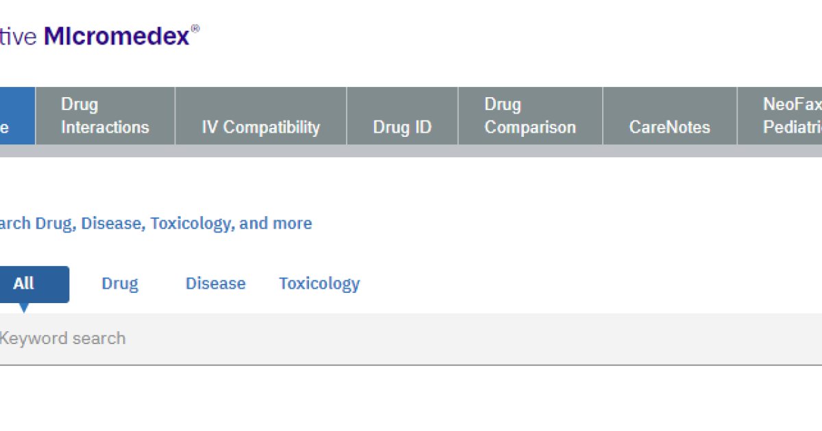 Neofax, Interaksjoner og IV-forlikelighet - tre verktøy i Micromedex du nå har direkte tilgang ...